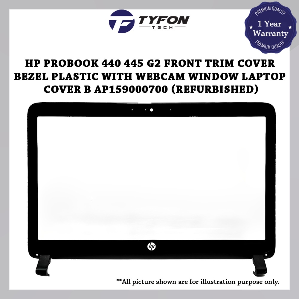 HP ProBook 440 445 G2 Front Trim Cover Bezel Plastic with Webcam Window ...