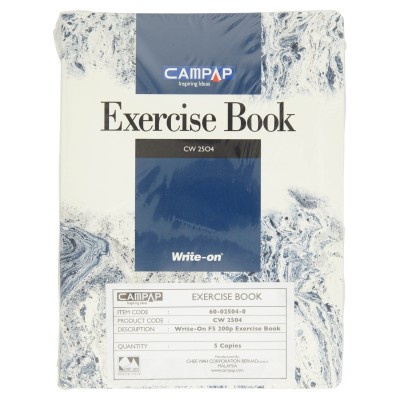 Campap Write-On F5 Exercise Book (60g x 200s) CW 2504 | Shopee Malaysia