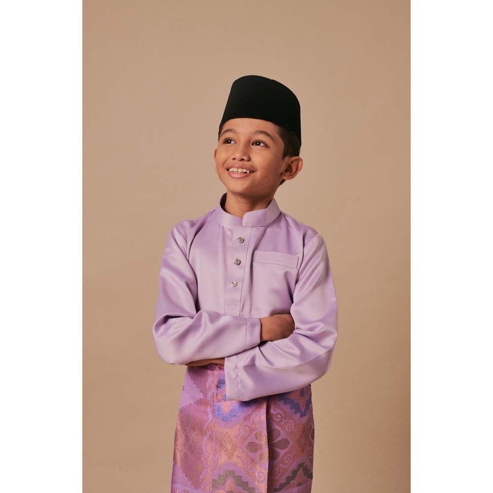 Baju Melayu Moden Asli Kids in Lilac Purple | Shopee Malaysia