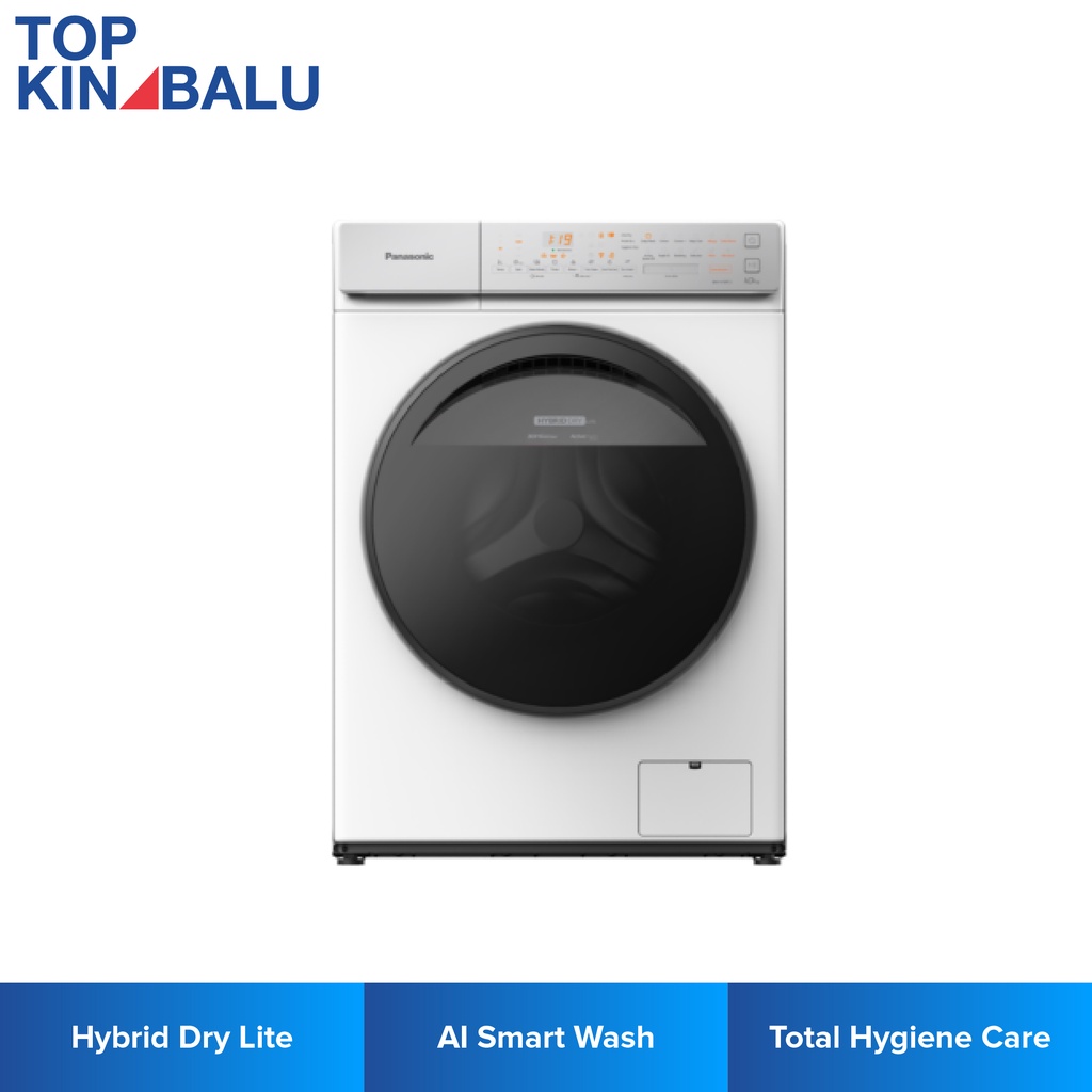 [SABAH ONLY] PANASONIC 10KG NA-V10FC1 FRONT LOAD WASHING MACHINE ...