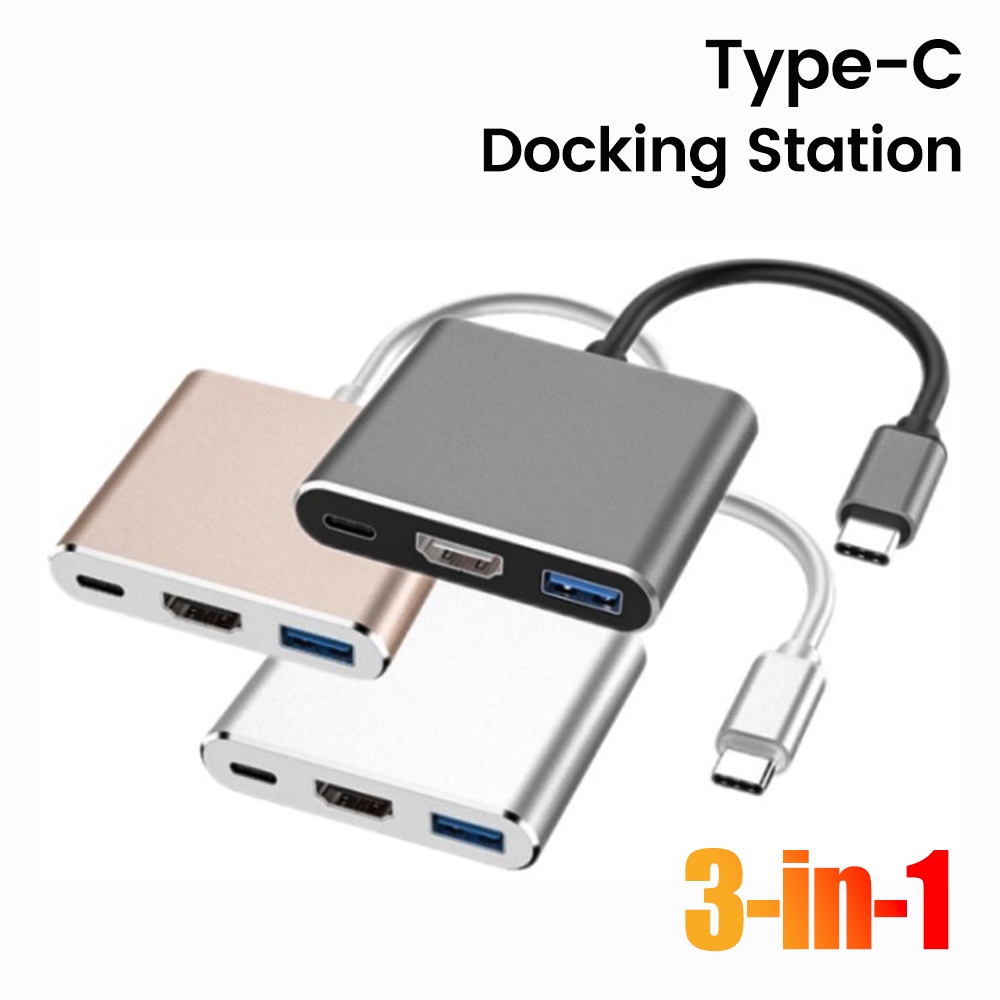 Type-C to HDMI/Type-C/USB 3-in-1 docking station HDMI 4K/60Hz 3D Micro ...