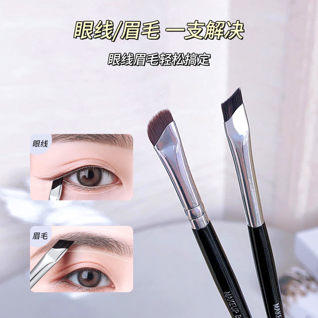 Sickle Eyeliner Brush Flat Beveled Blade Down To The Eye Face Lying ...