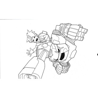 B6 Small Size Buku Mewarna Mechamato Colouring Book Animonsta Studios ...