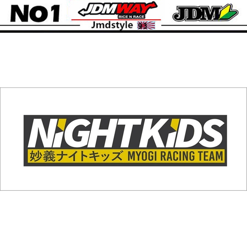 Night Kids Initial D Slap Vinyl Car Stickers Windows Waterproof Decal ...