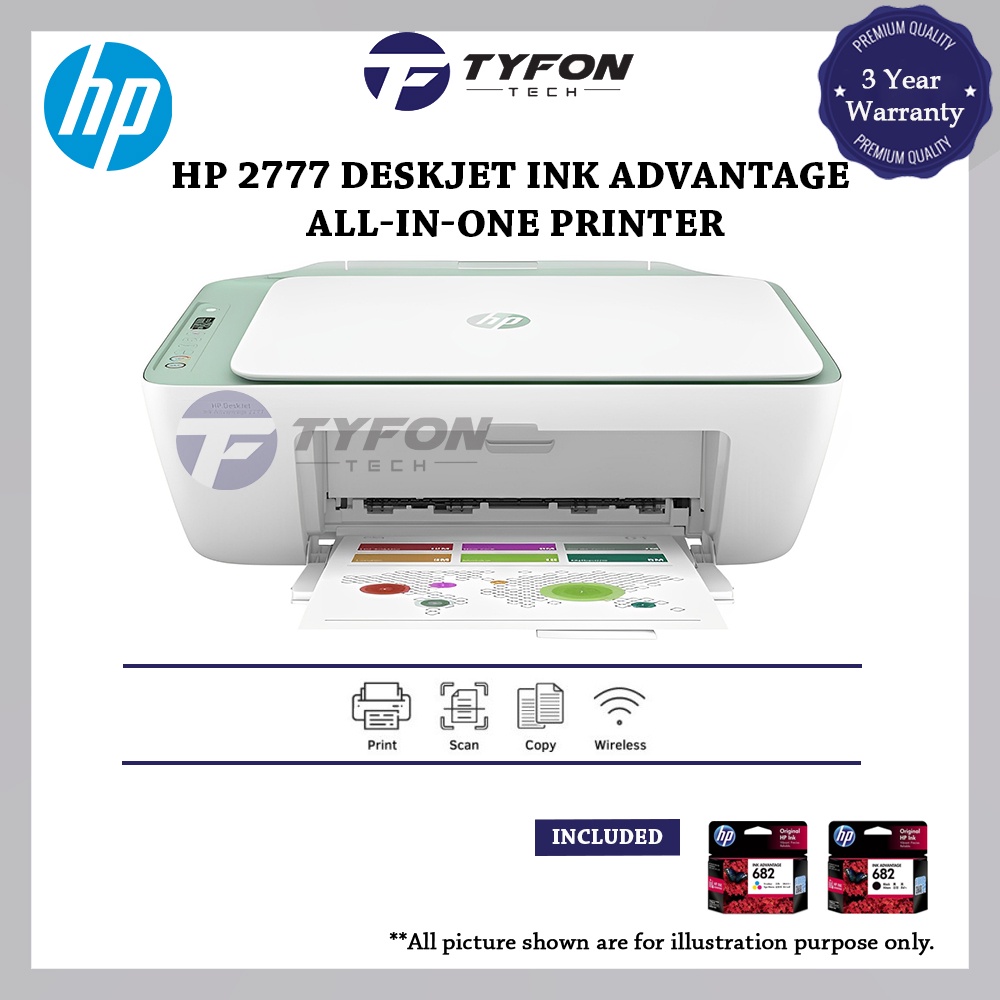 HP 2777 DeskJet Ink Advantage All-in-One Printer (7FR25B) Print Scan ...