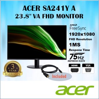 ACER SA1 SERIES SA241Y A 23.8" VA FLAT MONITOR 75Hz / 1ms / 1920 x1080 ...