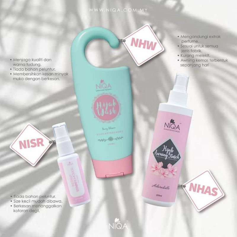 Niqa Hijab Wash Niqa Instant Stain Remover Niqa Hijab Awning Starch ...
