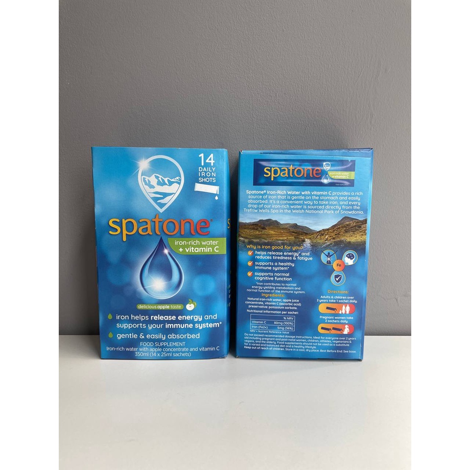 Spatone Daily Iron Shots 14 Sachets (350ml, 14x25ml sachets) | Shopee ...