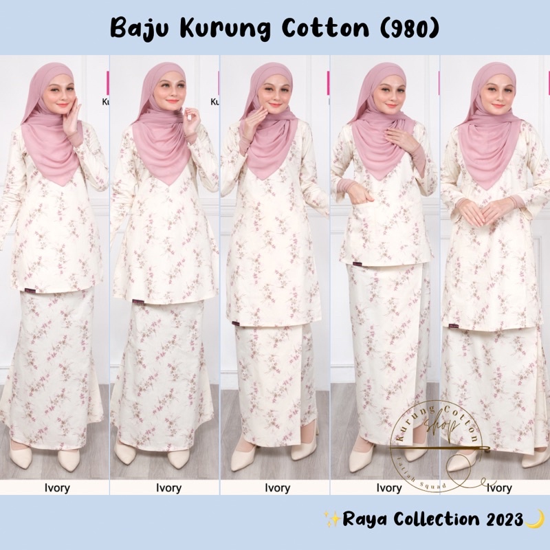 Raya Collection Baju Kurung & Set Sedondon Family 980 (Ivory White ...