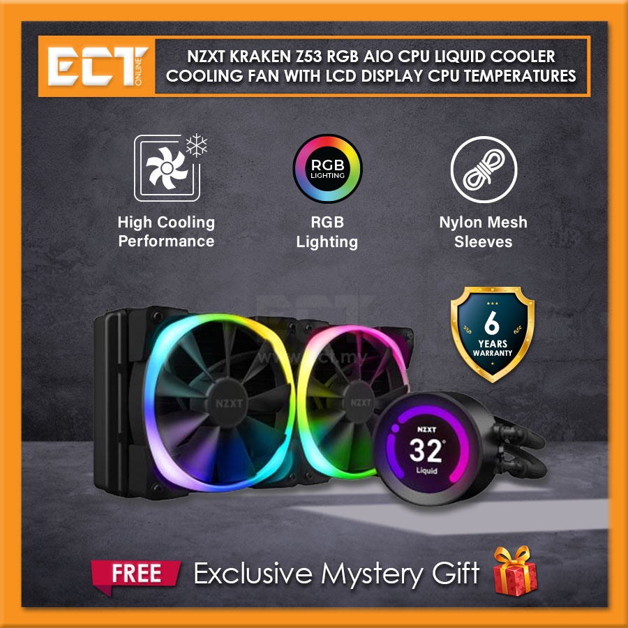 NZXT Kraken Z53 / Z63 / Z73 RGB AIO CPU Liquid Cooler Cooling Fan with ...