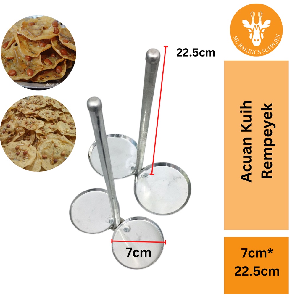 [READY STOCK] Acuan Rempeyek Stainless Steel Berkembar/Aluminium/ 7cm ...