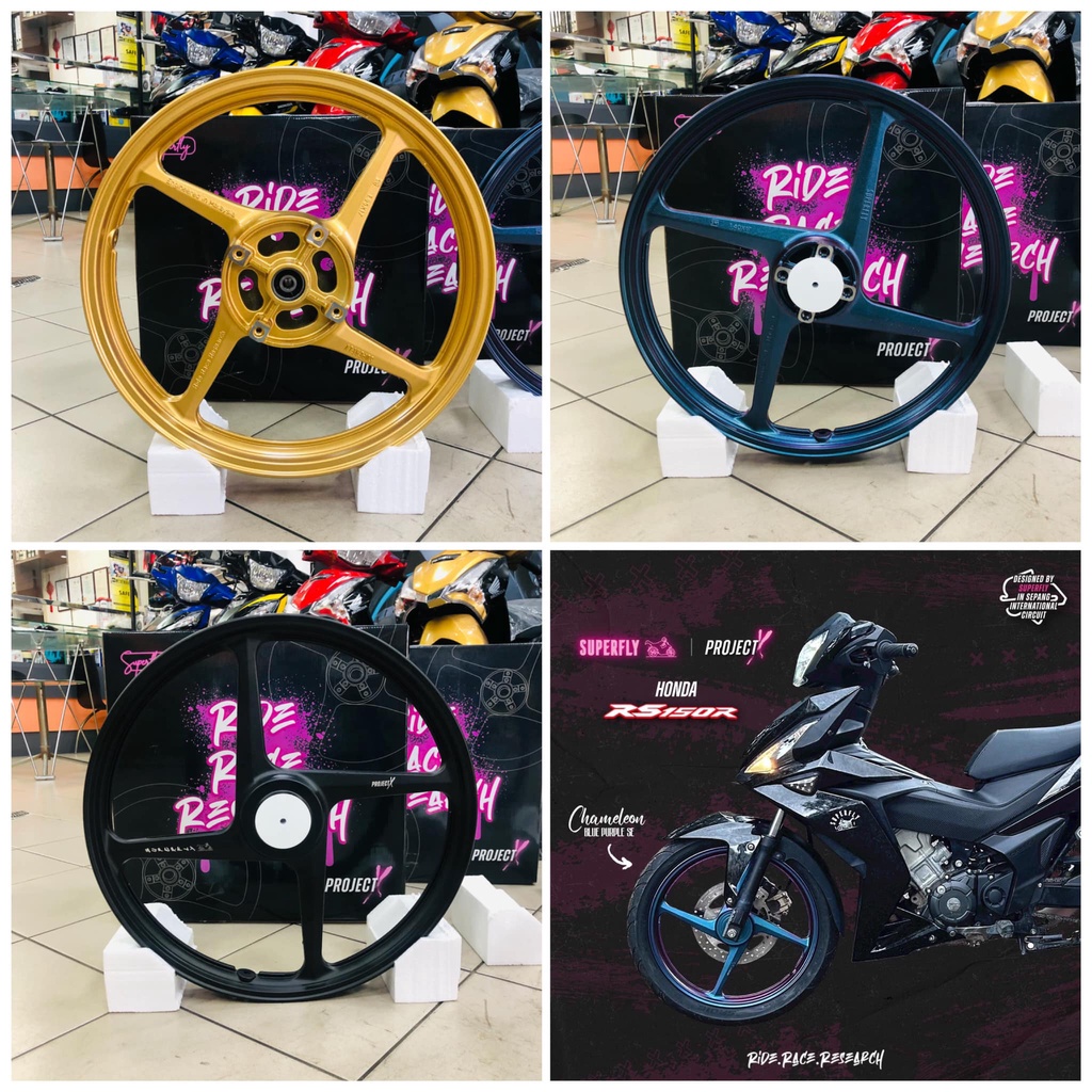 Superfly Project X Sport Rim 4 Kaki Yamaha Y15ZR Y16ZR LC135 Honda ...