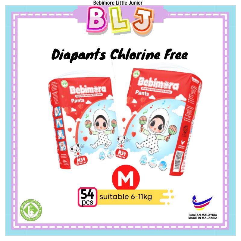 BEBIMORA Diapants Chlorine Free Size M54 (PANTS) | Shopee Malaysia