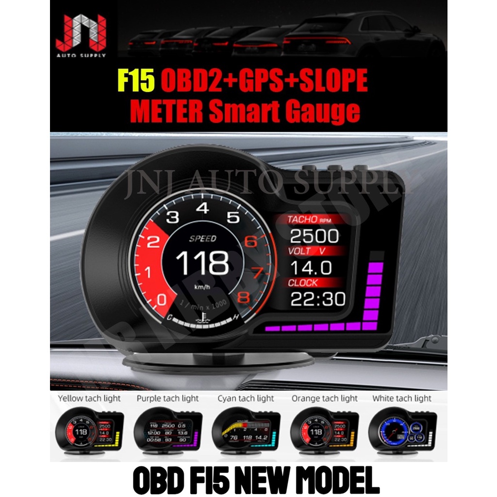 F15 Car OBD OBD2 Meter GPS Digital Scanner Speedometer Gauge display ...