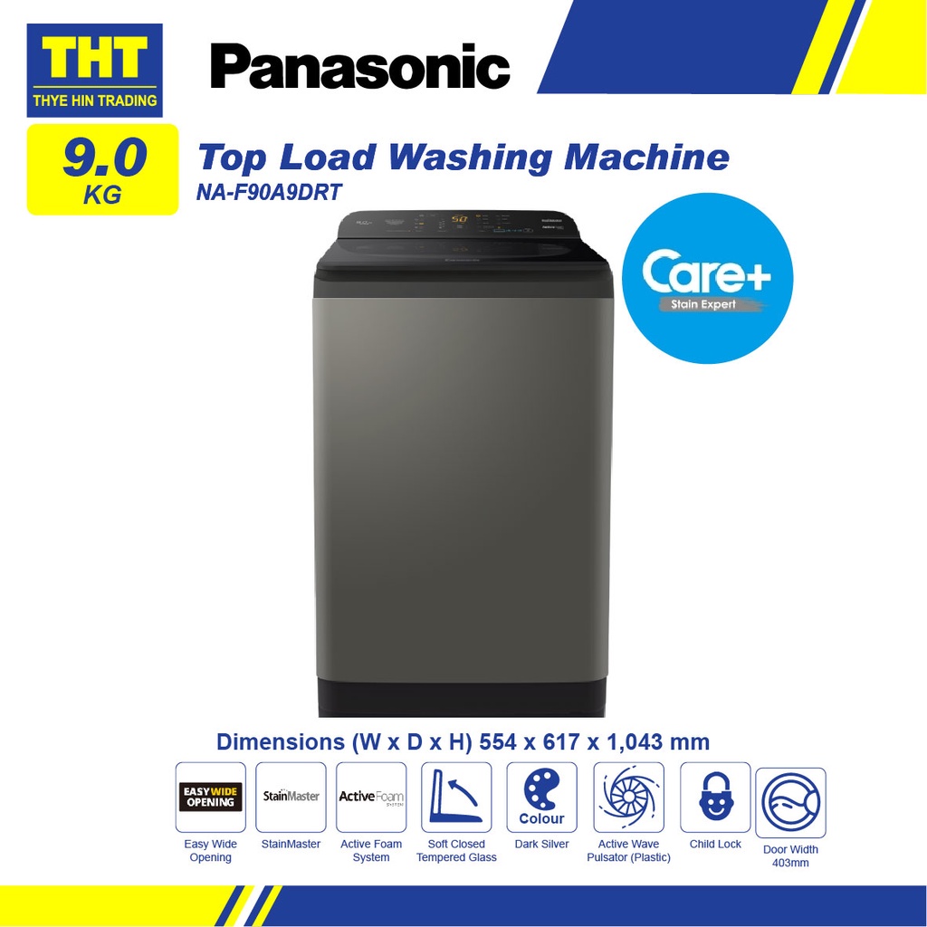 Panasonic 9KG Top Load Washing Machine for Stain Care NA-F90A9DRT ...