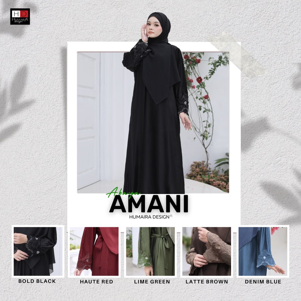 Abaya Pleated Amani by Humaira Design | Shopee Malaysia