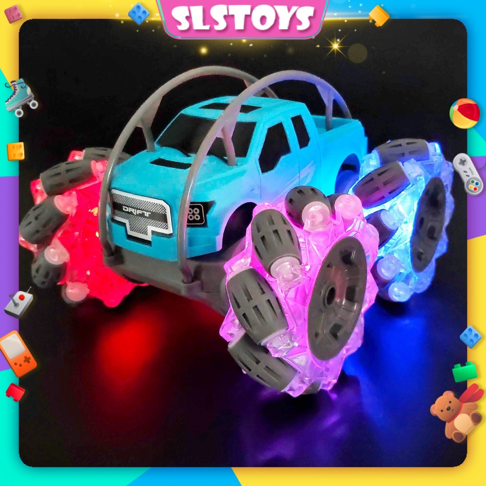 2.4GHz RC Remote Control LED Lights Stunt Double-sided Tumbling Off ...