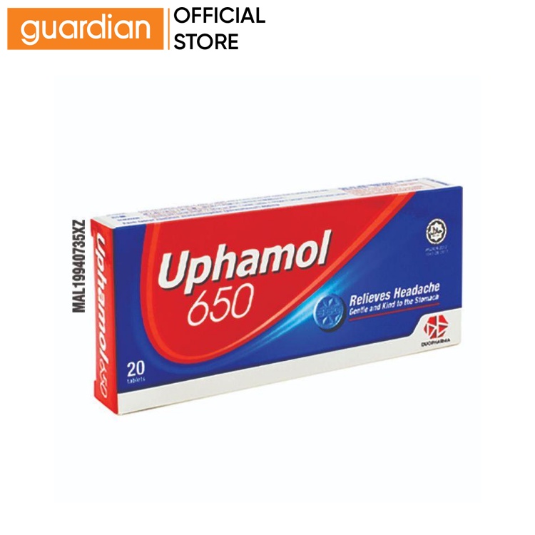UPHAMOL 650mg 2 x 10s Family Pack | Shopee Malaysia