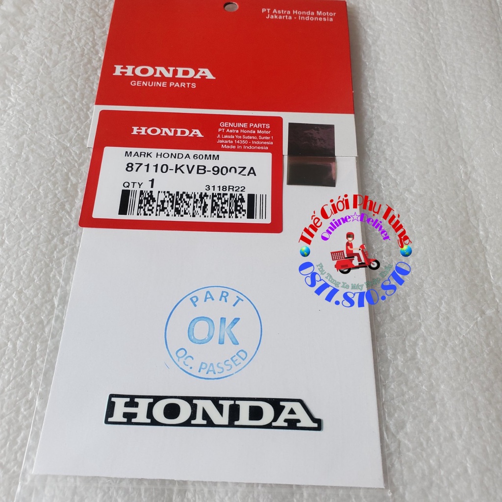 Vario Head Stamp Honda 60mm zin Honda Indonesia 87110-KVB-900ZA ...
