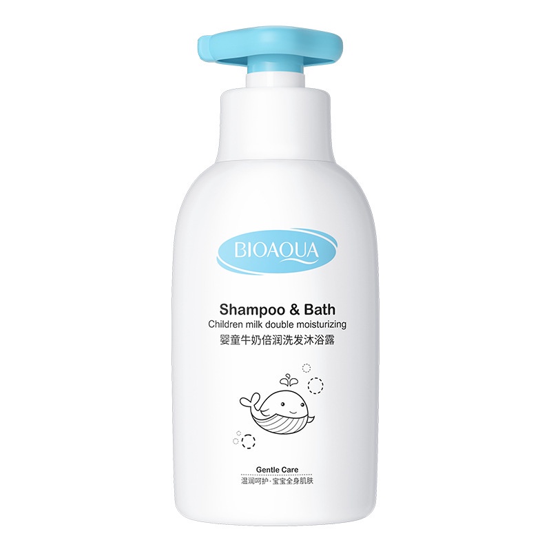 BIOAQUA Milk Extract Shampoo & Bath Children Double Moisturizing Gentle ...