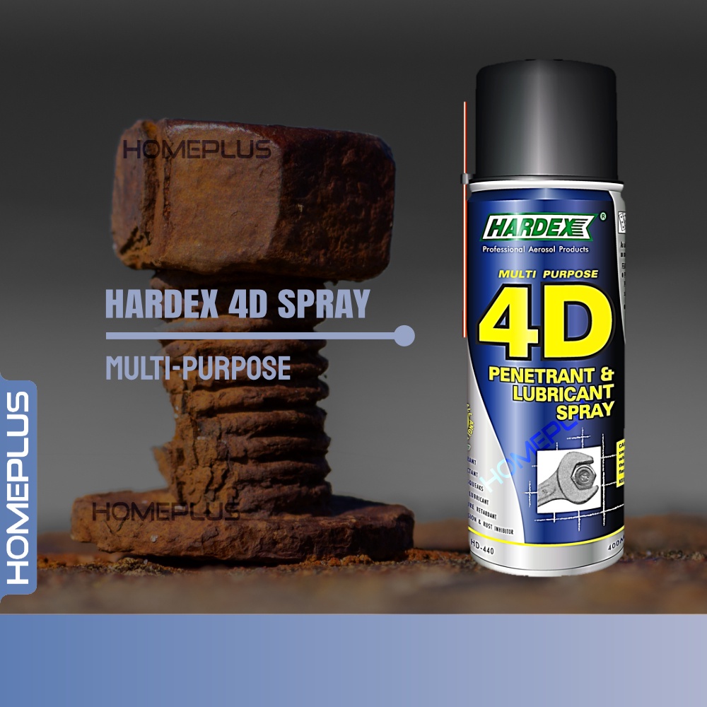 HARDEX 4D 400ml Multipurpose Penetrant & Lubricant Oil Anti Rust Spray ...