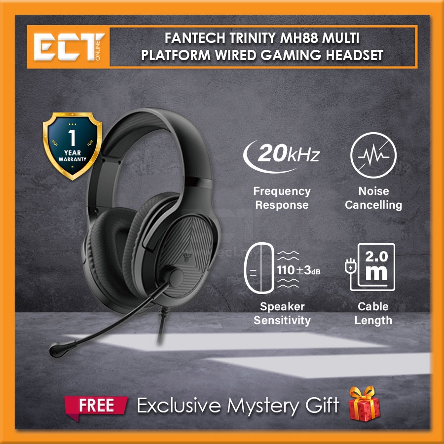 Fantech Trinity MH88 Multi Platform Wired Gaming Headset - ( Black ...