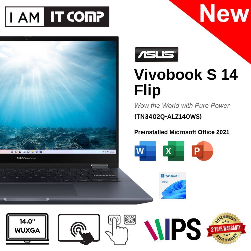 ASUS ASUS Vivobook S 14 Flip (TN3402) Ryzen 5-5600H/8GB/512GB SSD/14 ...