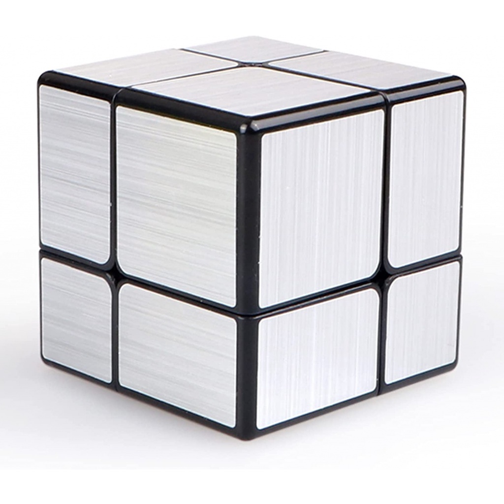 Qiyi Cube 2x2x2 Cube cermin, Magic Cube cermin perak blok, blok cermin ...