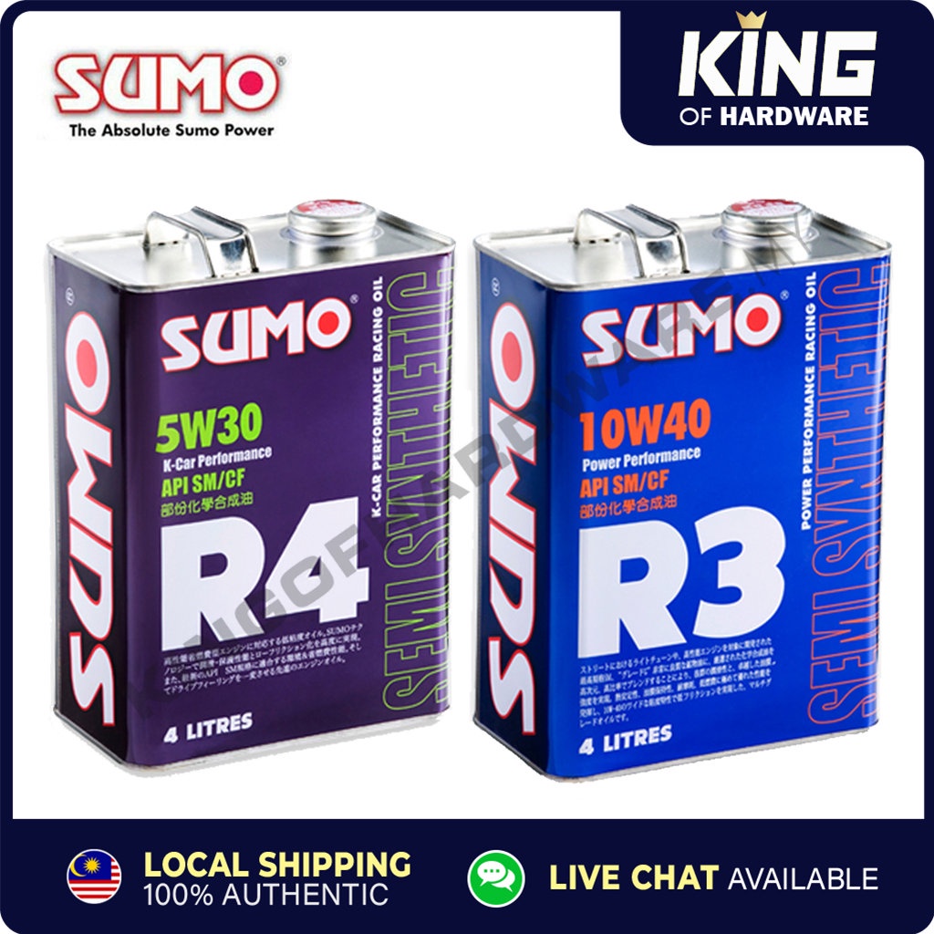 SUMO R3 & R4 Semi Synthetic Engine Oil | 10W40 & 5W30 (4L) SN/CF ...