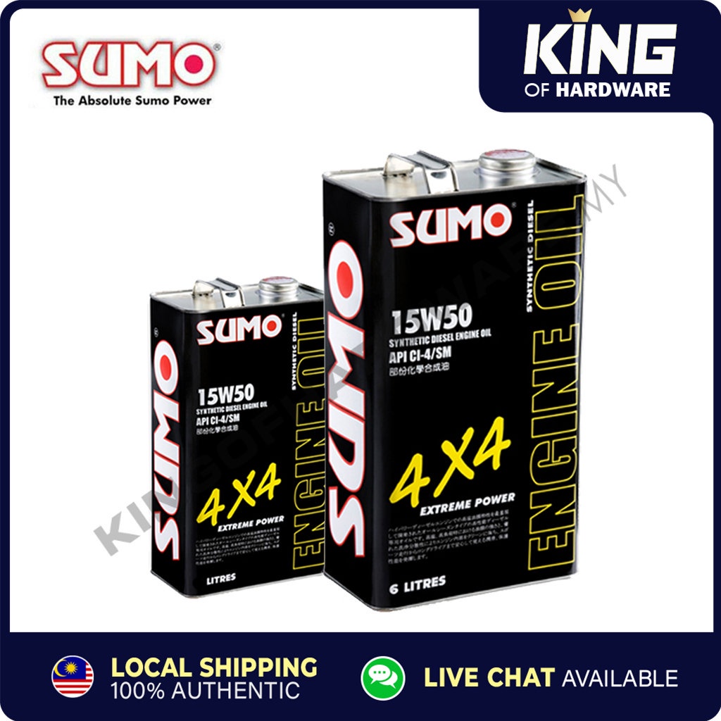 SUMO 4x4 Synthetic Diesel Engine Oil | 15W40 & 15W50 | 1L & 6L | Minyak ...
