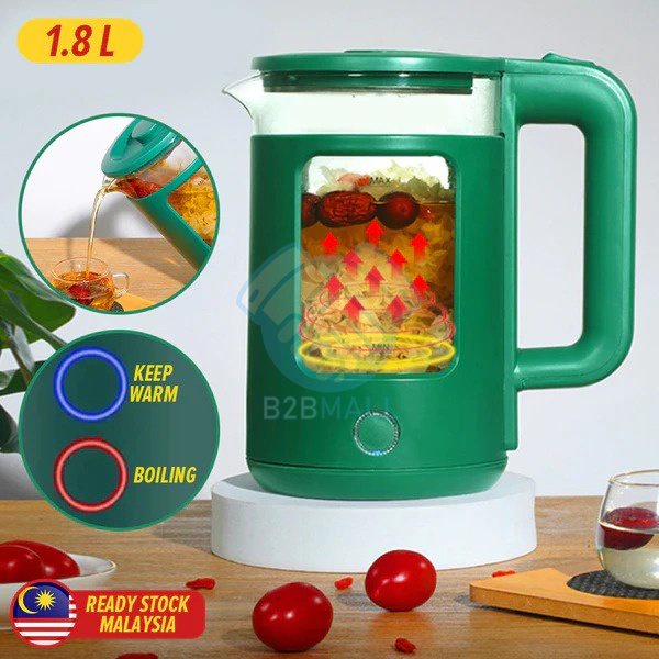 Mango_leong0123 [ 1.8L ] Electric Glass Kettle 1500W / Cerek Air Kaca Elektrik / [ 1.8L ] 玻璃电热水壶 ...