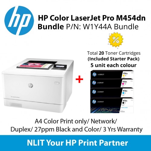 HP Color LaserJet Pro M454dn Printer Bundle Package + Total 20 Toner ...
