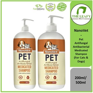 NanoVet Pet Antifungal Antibacterial Spray / Medicated Shampoo ( For ...