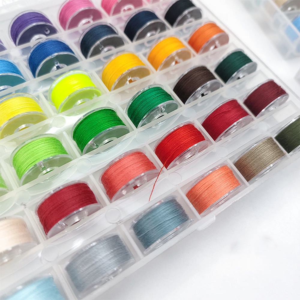 25/36/72pcs Sewing Machine Bobbin Multicolor Bobbin Thread Polyester ...