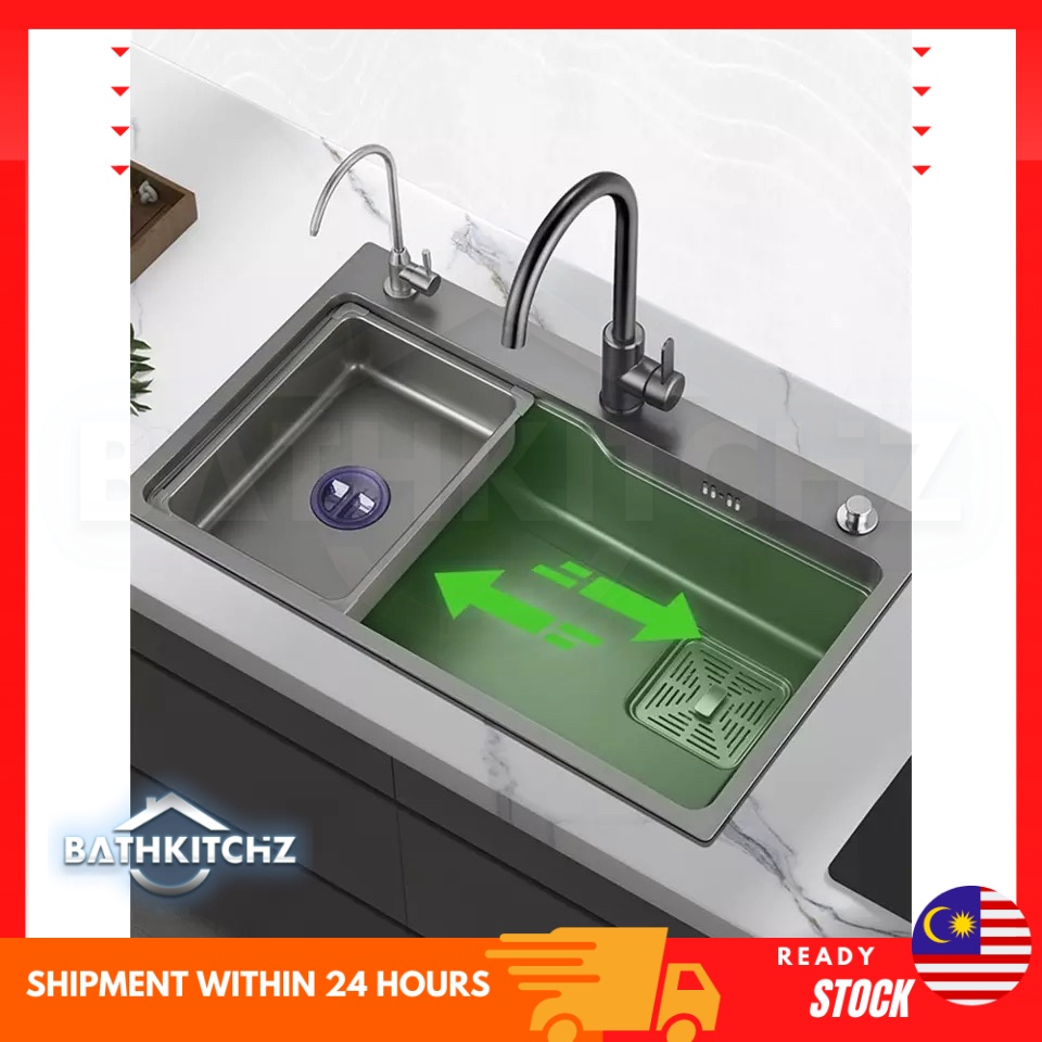 BATHKITCHZ NANO Sink 304 Stainless Steel Handmade Kitchen Sink ...