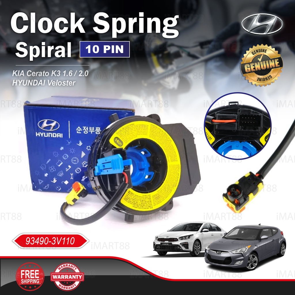KIA CERATO K3 1.6,2.0 HYUNDAI VELOSTER Clock Spring Spiral Cable 93490 ...