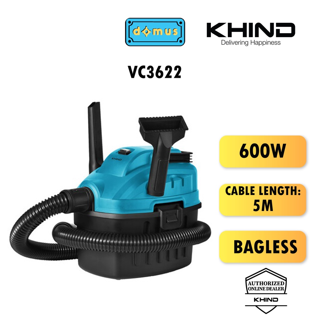 Khind Wet & Dry Vacuum Cleaner (600W) VC3622 | Shopee Malaysia