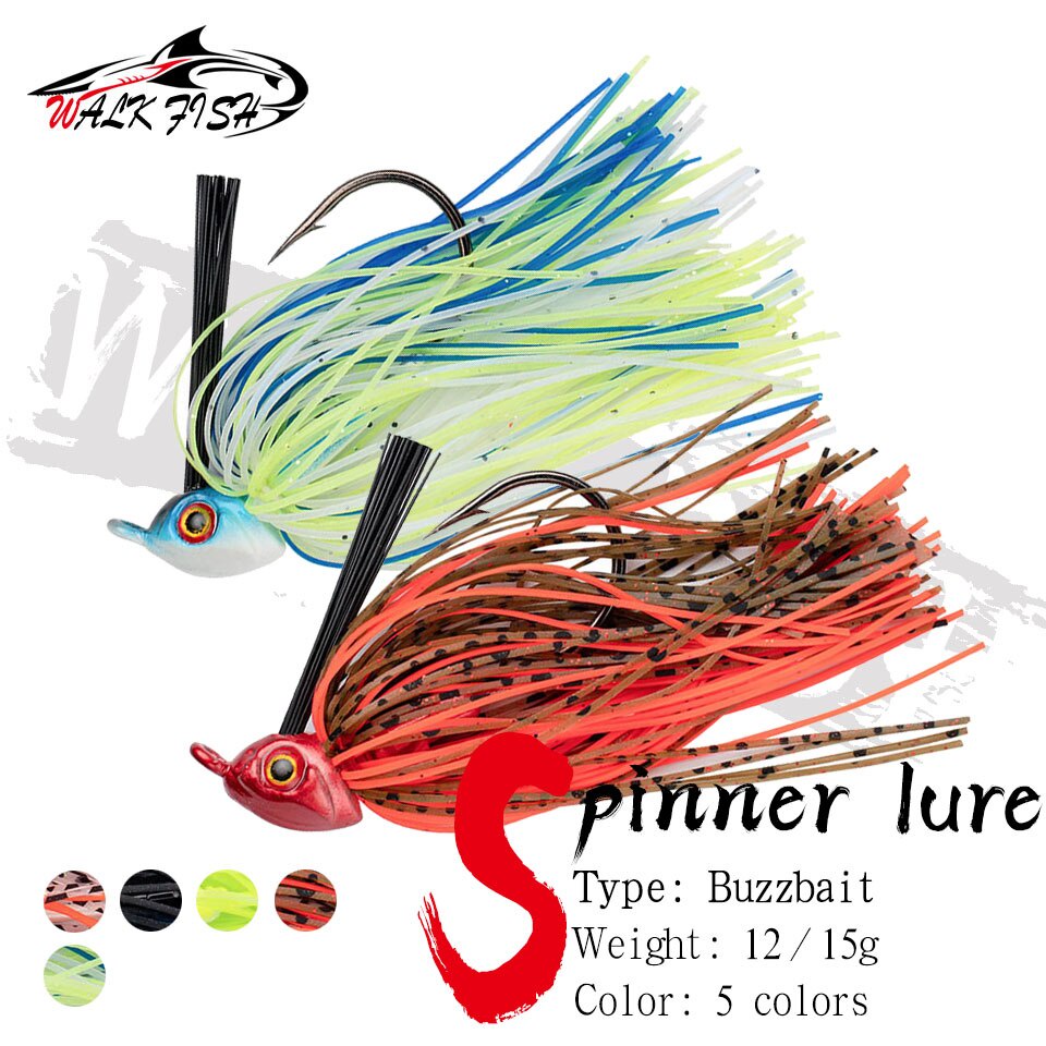 WALK FISH 12G 15G spinner bait weedless jig Bass jig Chatter bait ...