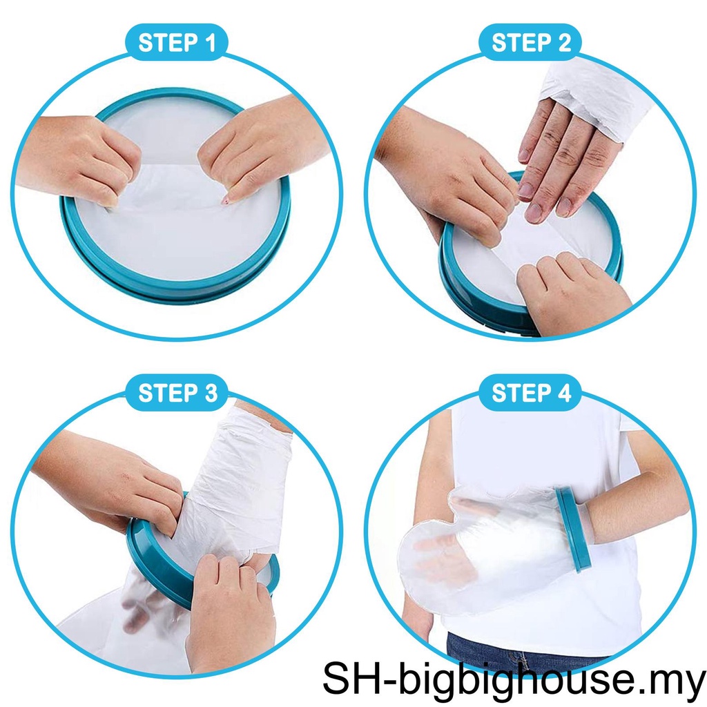 Shower Hand Cover Waterproof Dressing Cast Protector Bags Adults Kids ...