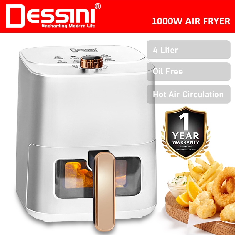 DESSINI ITALY AF-45 Electric Oven Convection Air Fryer Toaster Timer ...