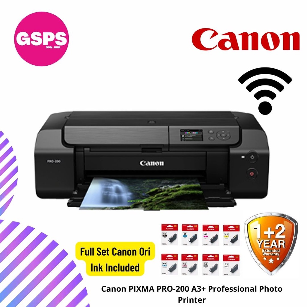 Canon PIXMA PRO-200 A3+ Professional Photo Printer | PGMall