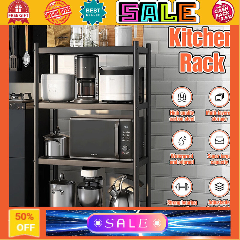 ⏰FREE GIFT⏰BUY&USE⏰ Kitchen Rack Sandwich Floor Multi-layer Microwave ...