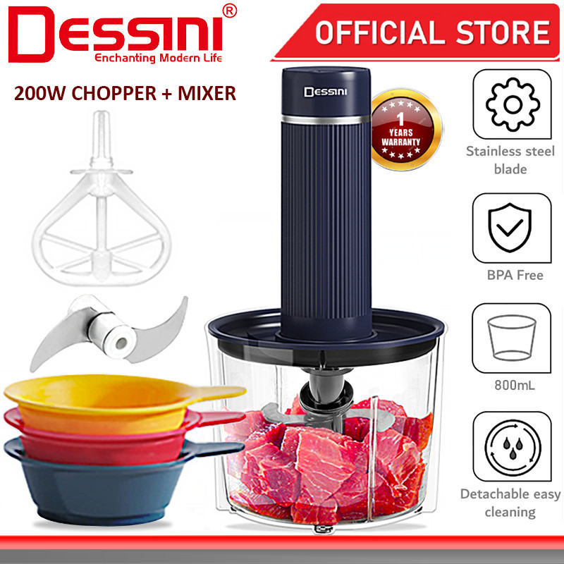 DESSINI ITALY Capsule Cutter Spin Chopper Blender Grinder Mixer Mincer ...