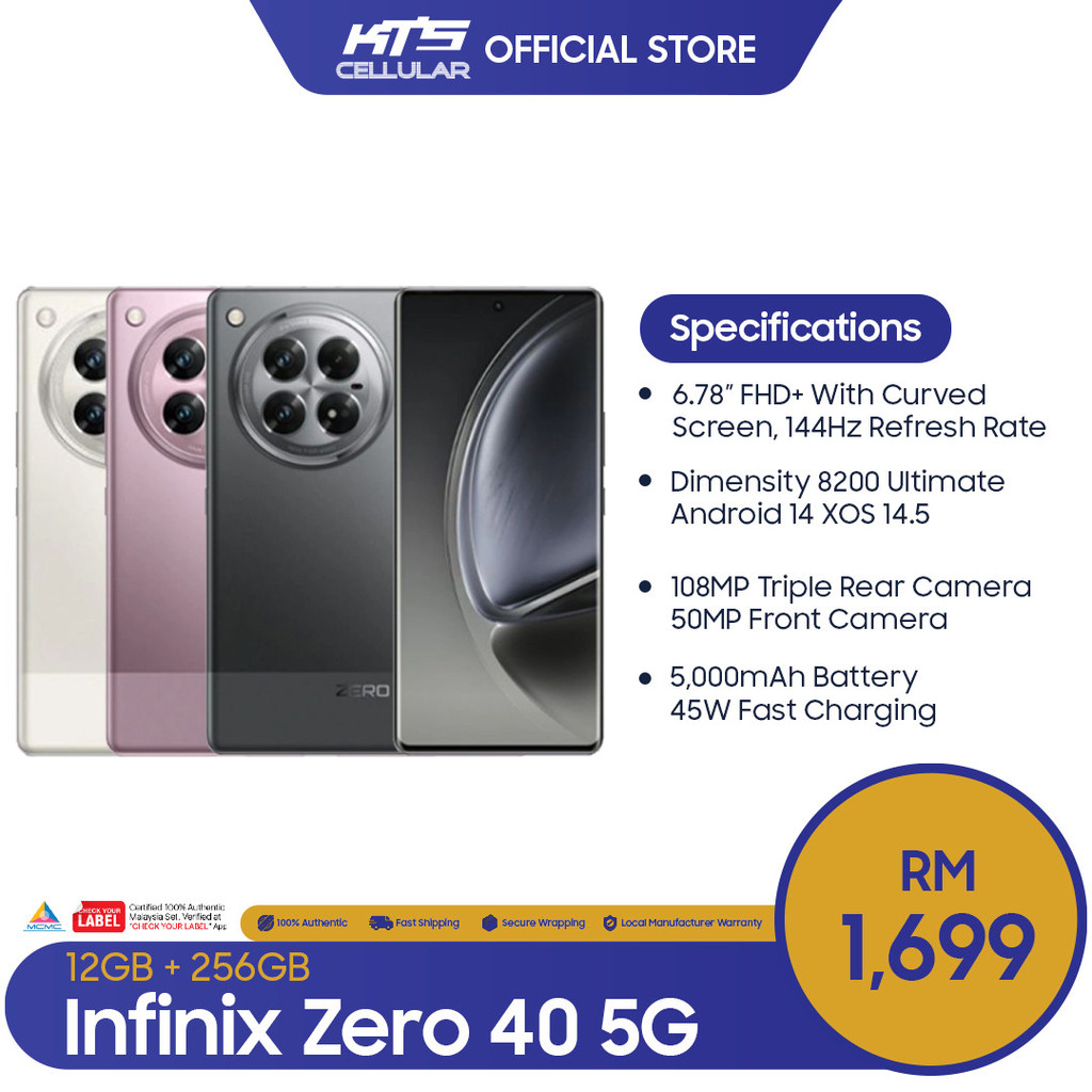 Infinix Zero 40 5G Price in Malaysia & Specs - RM1539 | TechNave