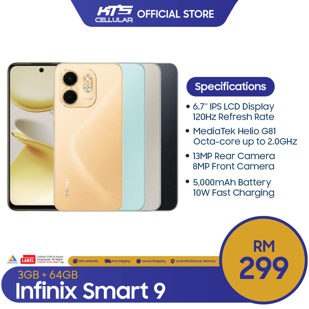 Infinix SMART 9 Price in Malaysia & Specs - RM294 | TechNave