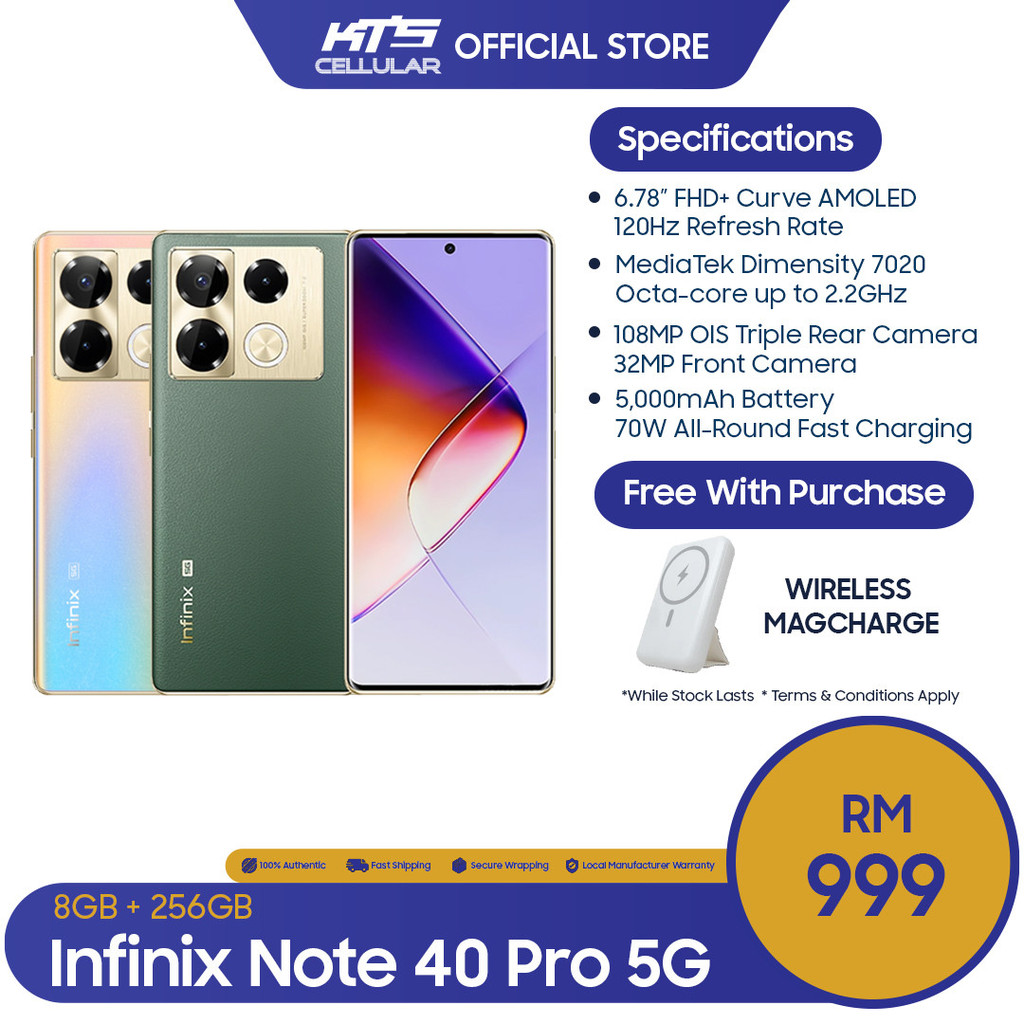 Infinix Note 40 Pro 5G Price in Malaysia & Specs - RM700 | TechNave