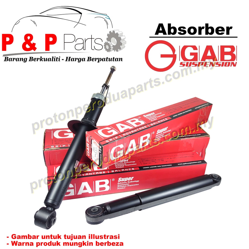 GAB Absorber Front Rear Shock Depan Belakang - Proton Saga Iswara Wira ...