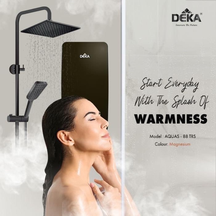 Deka AQUAS 88 TRS DC Booster Inverter Pump with Rainshower Matte Black ...