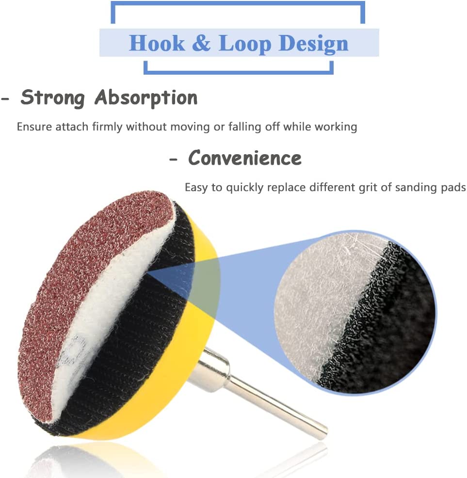 3/4/5" Inch SMALL Size Sanding Disc Abrasive Red 【 Sandpaper 】 Velcro ...