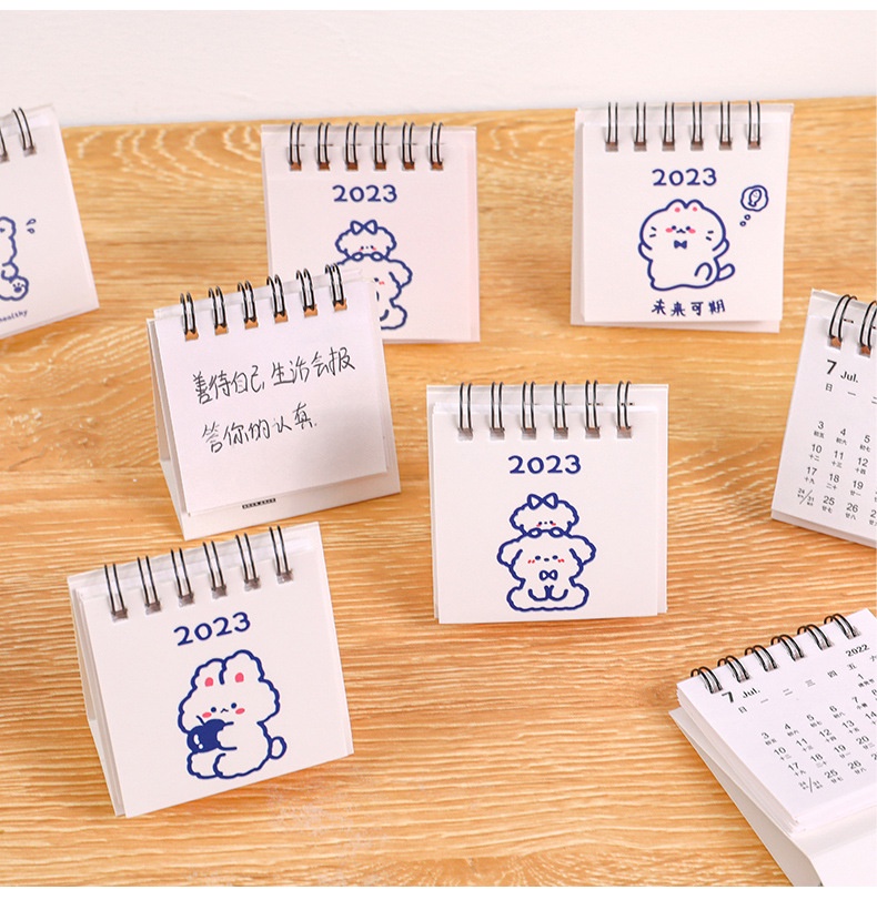 Small Desk Calendar 2023 Desktop Simple Mini Cartoon Small Calendar ...
